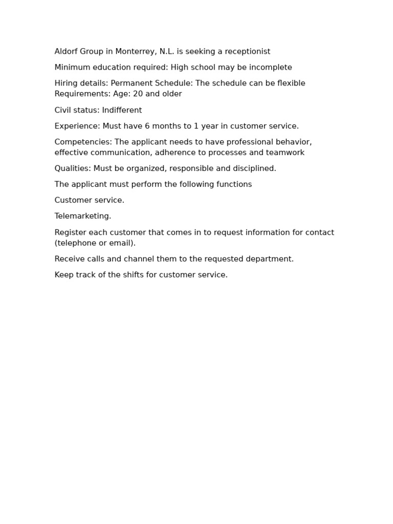 Aldorf Group in Monterrey | PDF