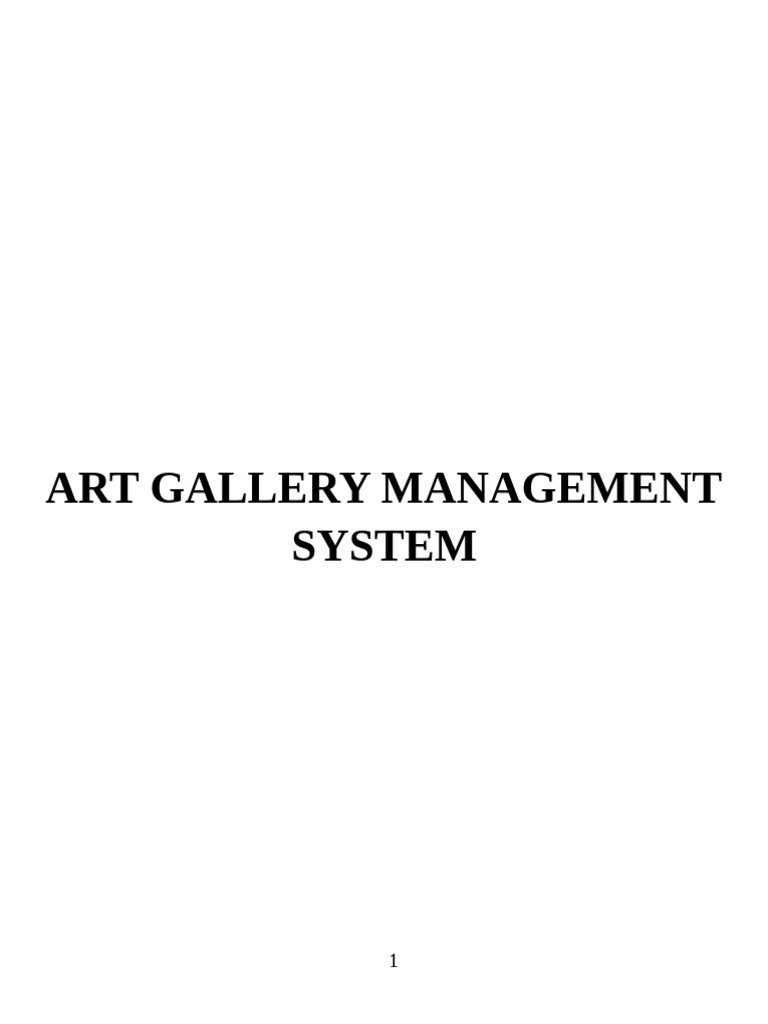 Art Gallery Management System Overview | PDF | Use Case | Conceptual Model