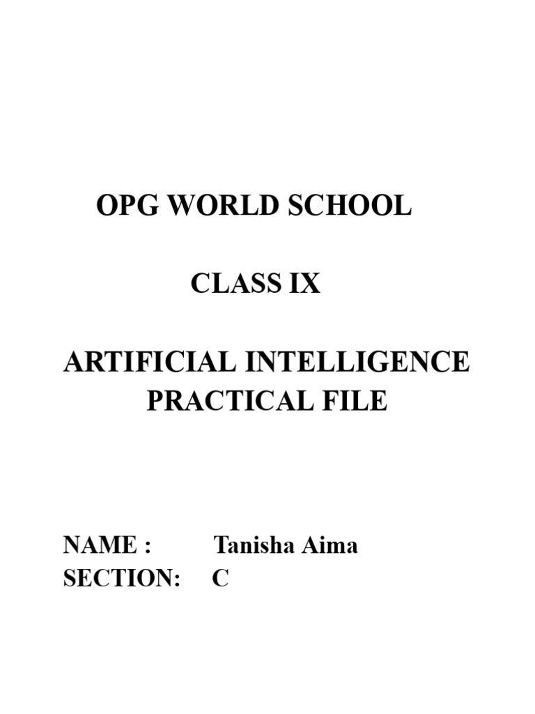 AI Project File (Tanisha Aima) | PDF | Computer Programming