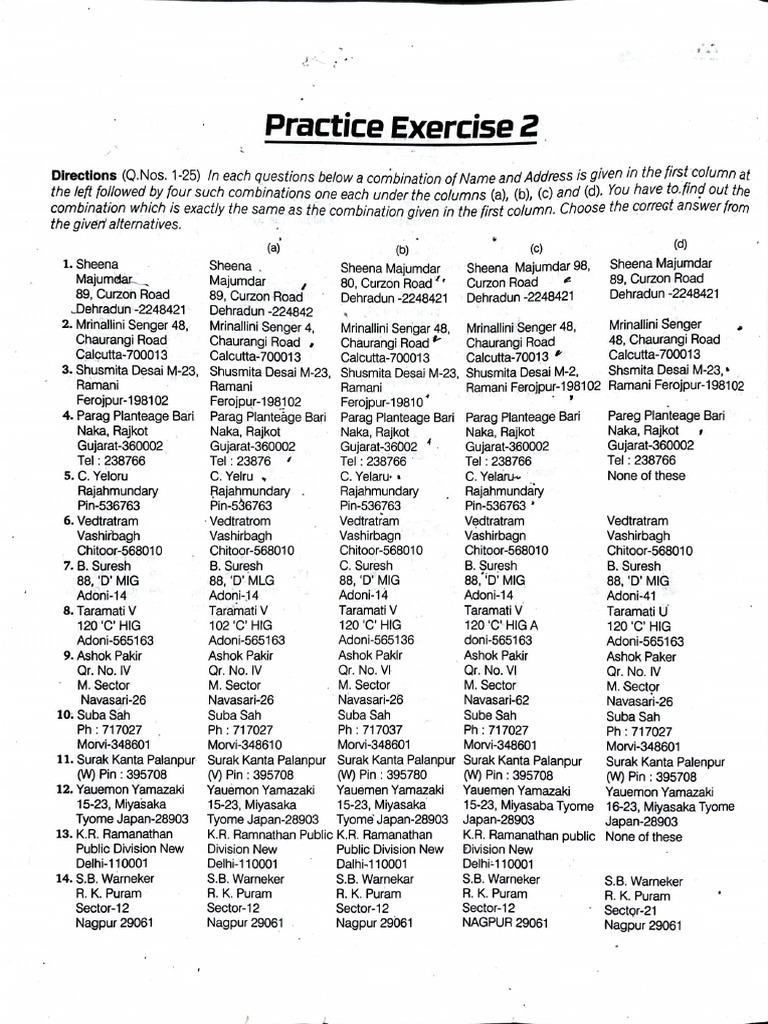 Clerical Aptitude Test 02 | PDF