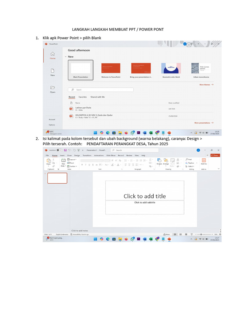 Langkah Langkah Membuat | PDF
