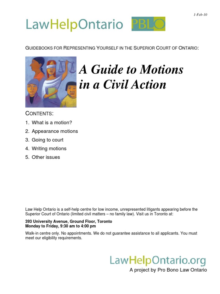 Guide to Motions in Court | PDF | Brief (Law) | Lawsuit