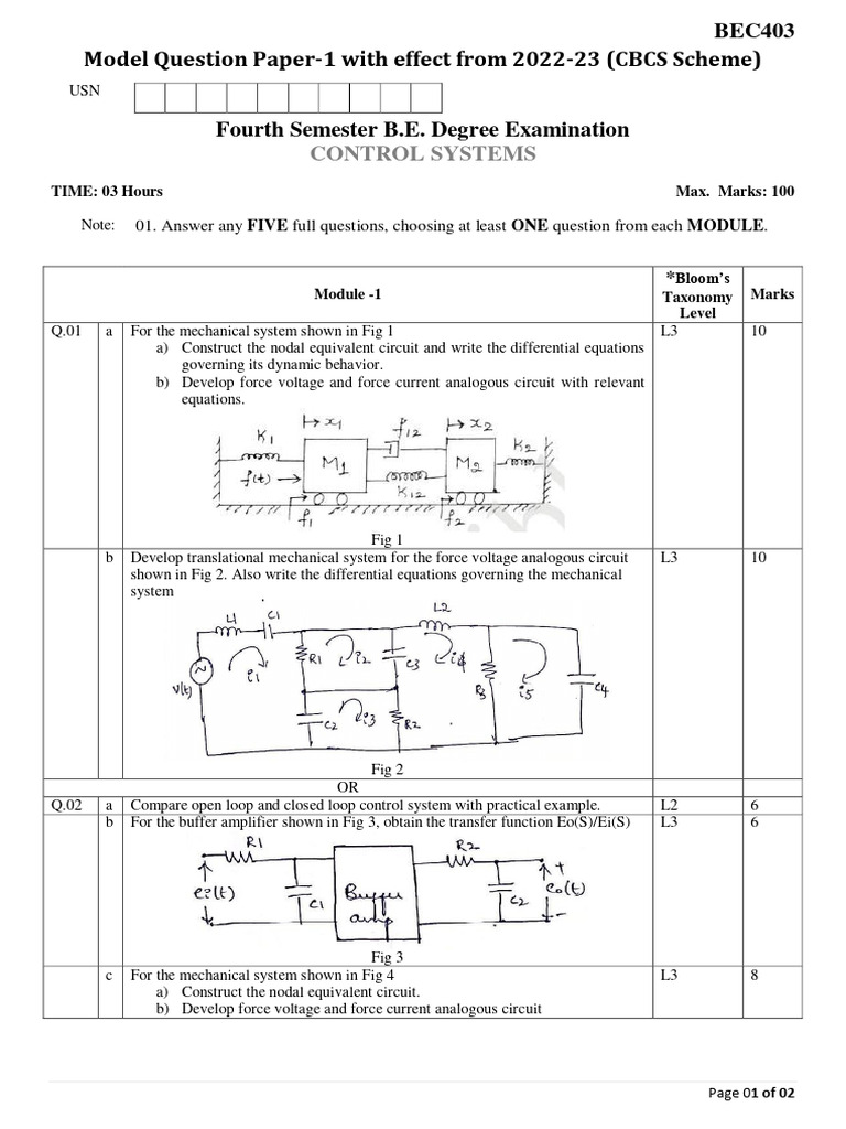 Bec403-Mqp 250529 214403 | PDF | Feedback | Computer Engineering