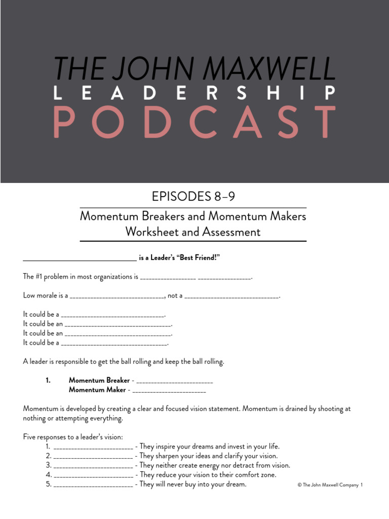 E8-9 Momentum Breakers vs. Momentum Makers Bonus Resource | PDF