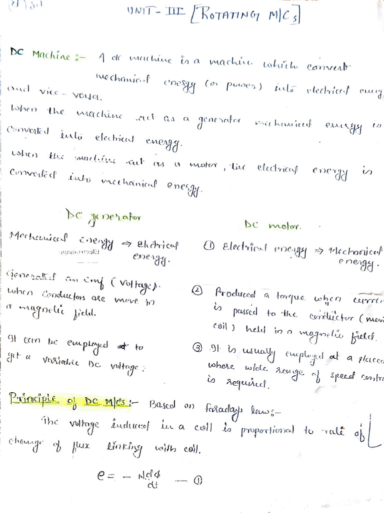 Unit 4 DC Machine | PDF