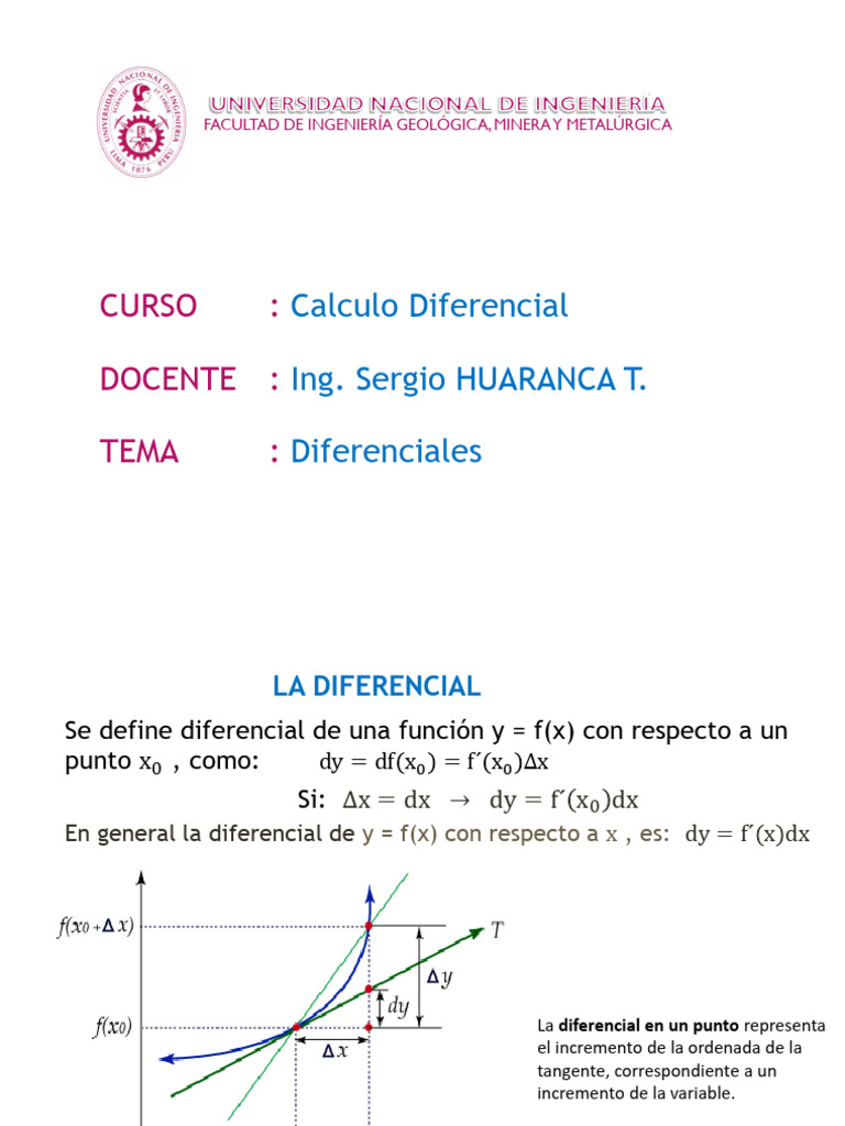 Diferenciales en Cálculo Diferencial | PDF | Matemáticas | Cálculo