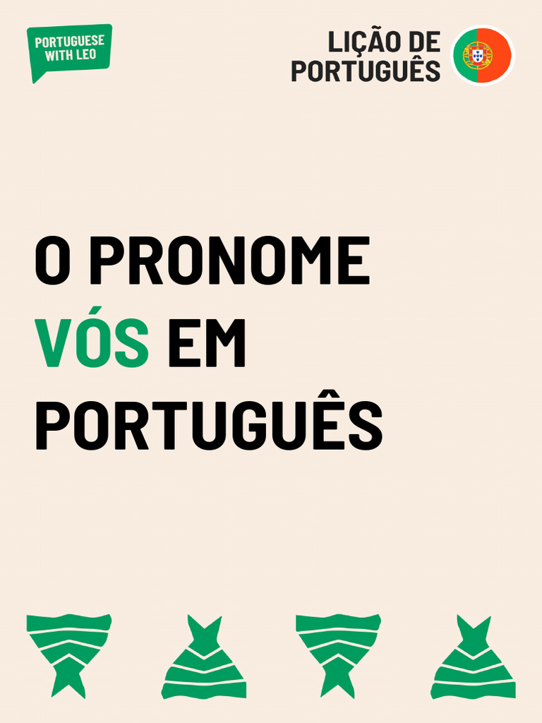 Uso do Pronome Vós em Português | PDF | Latim | Pronome