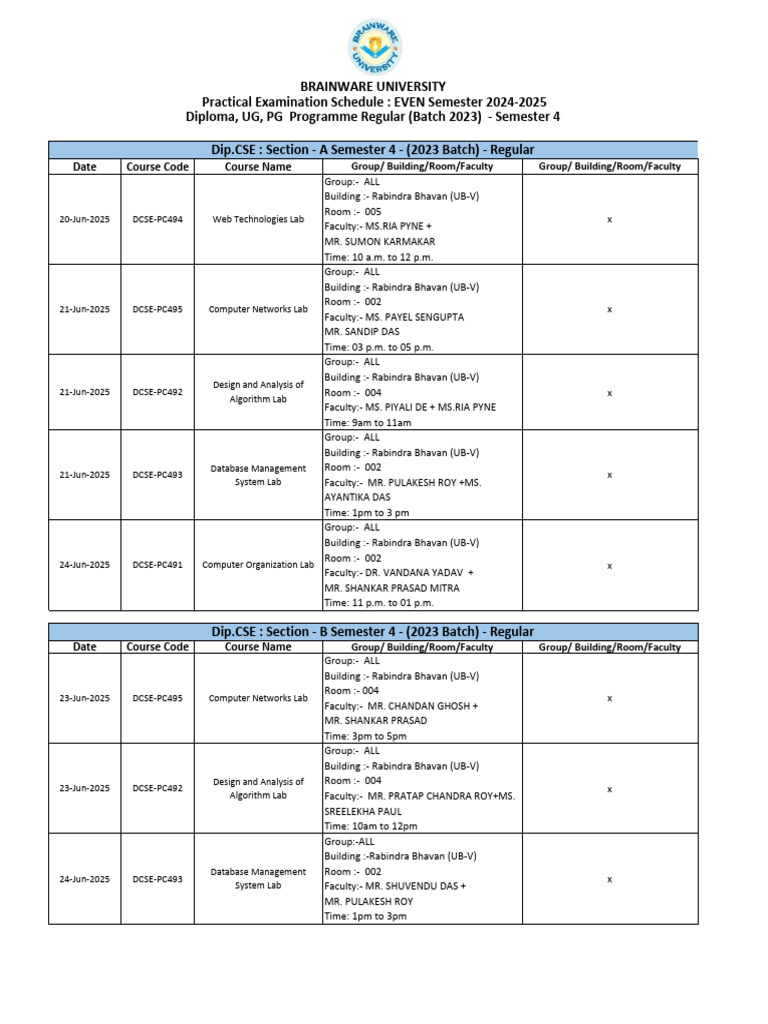 2023 Batch 4th Sem Regular | PDF | Computing | Engineering