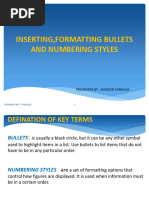 Microsoft Word: Working With Bullets and Numbering: Bulleting A List ...