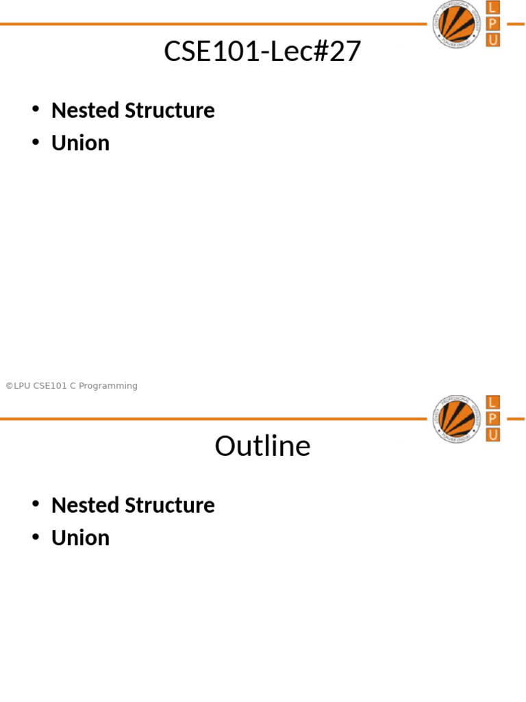 Nested Structures and Unions in C | PDF | Programming Paradigms ...