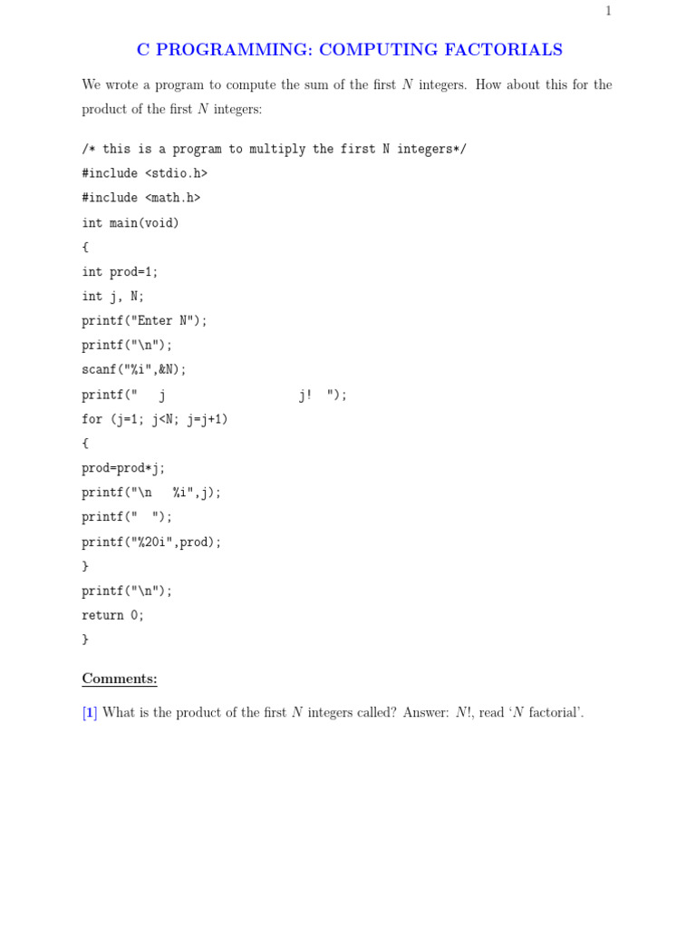 Factorial | PDF