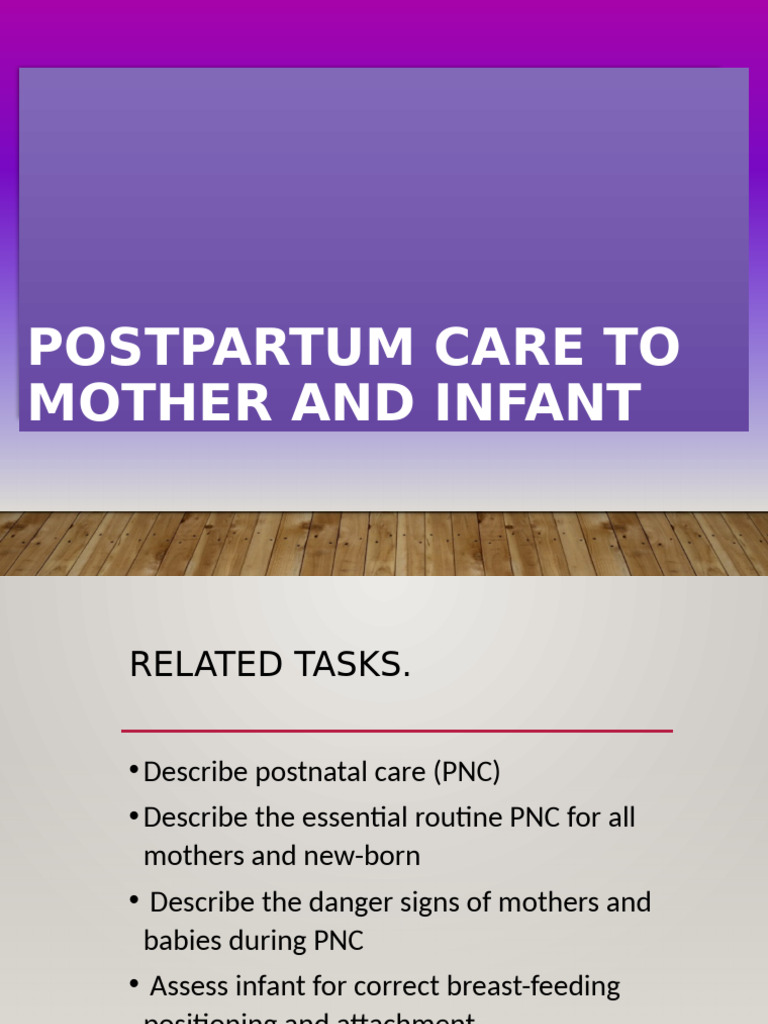 Postpartum Care To Mother and Infant | PDF | Postpartum Period ...