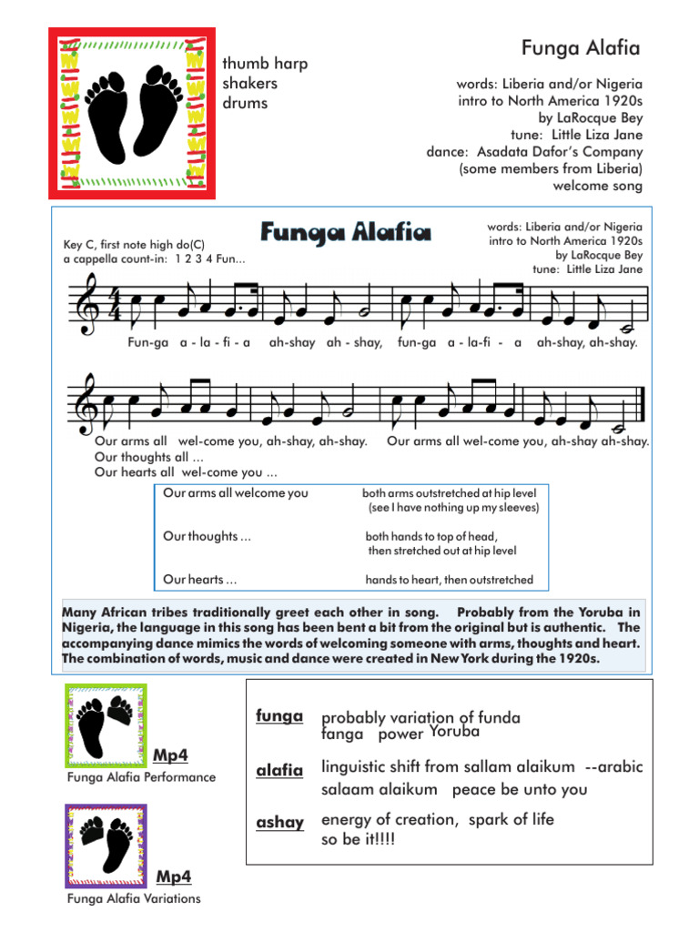 Funga Alafia: A Welcoming Dance | PDF | Dances | Performing Arts