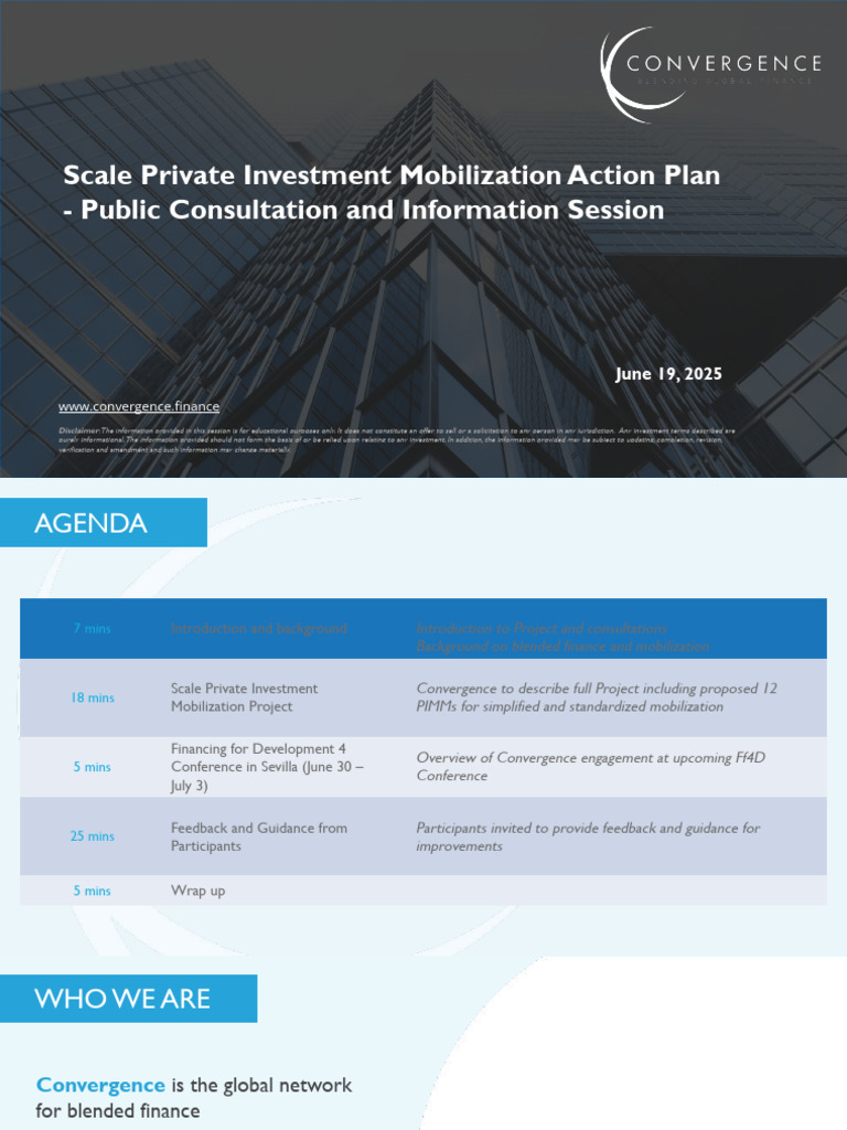 Private Investment Mobilization Action Plan | PDF | Investing ...
