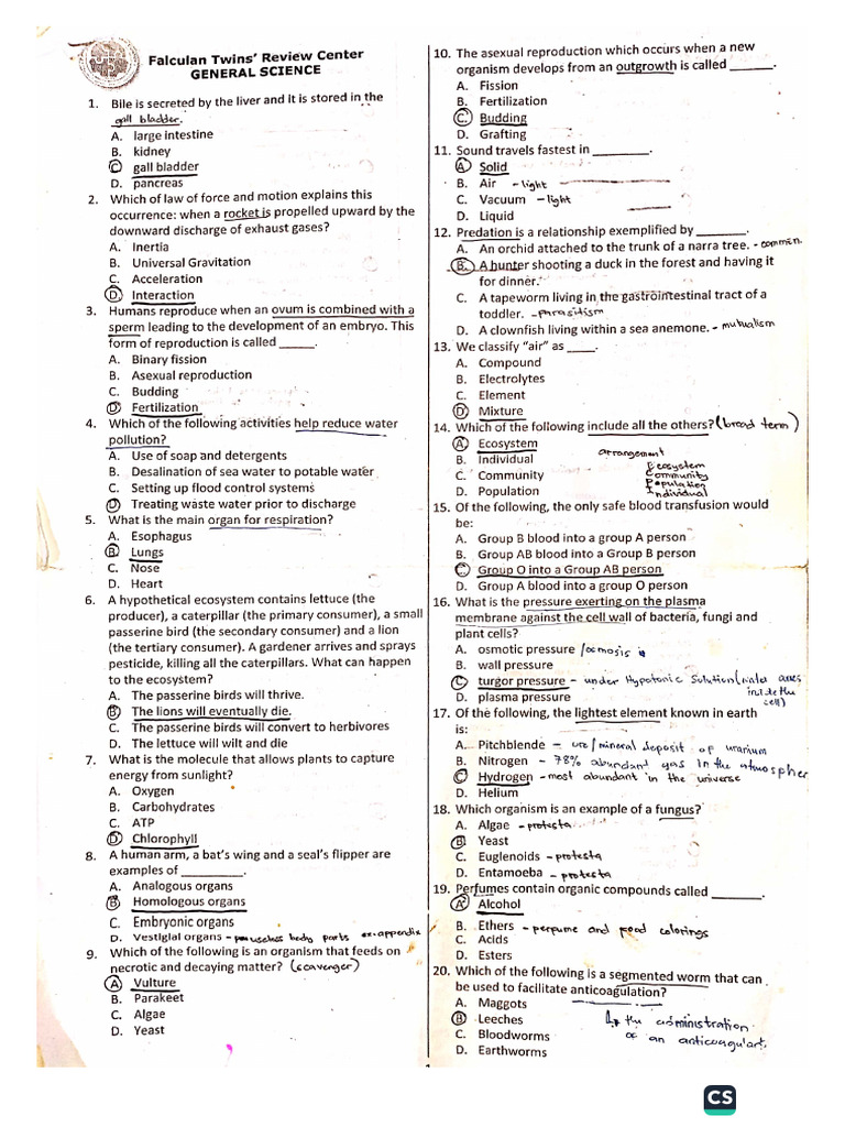General Science Test | PDF