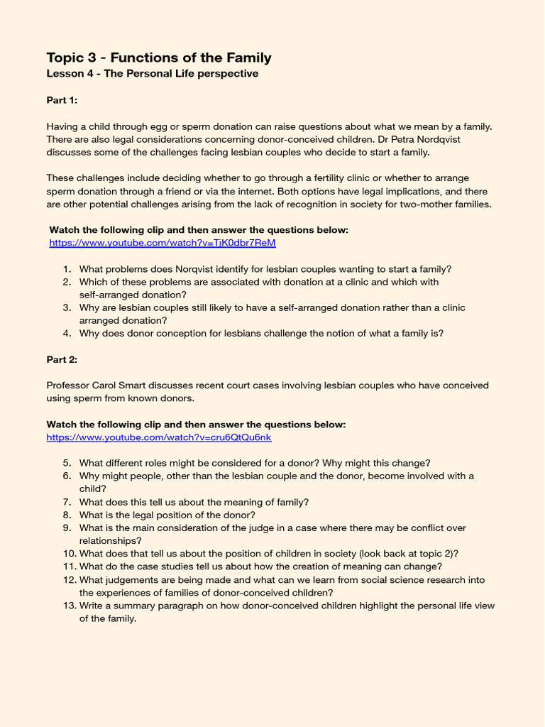 Family Dynamics in Donor Conception | PDF