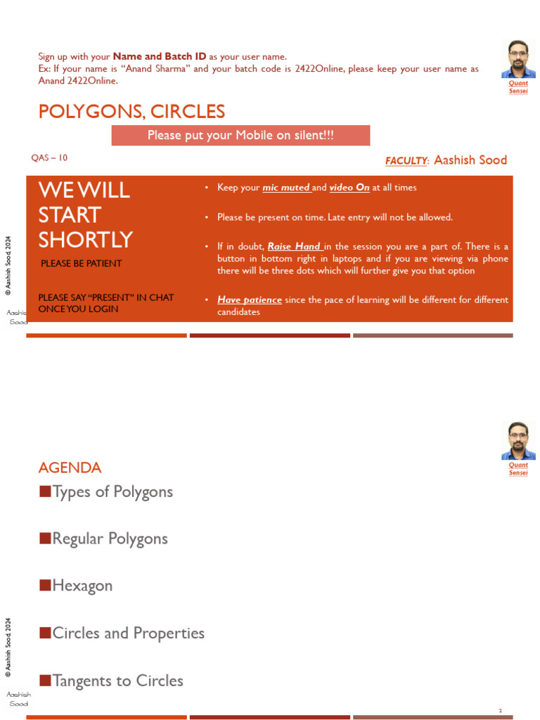 QAS 10 - Circles, Polygons | PDF | Circle | Convex Geometry