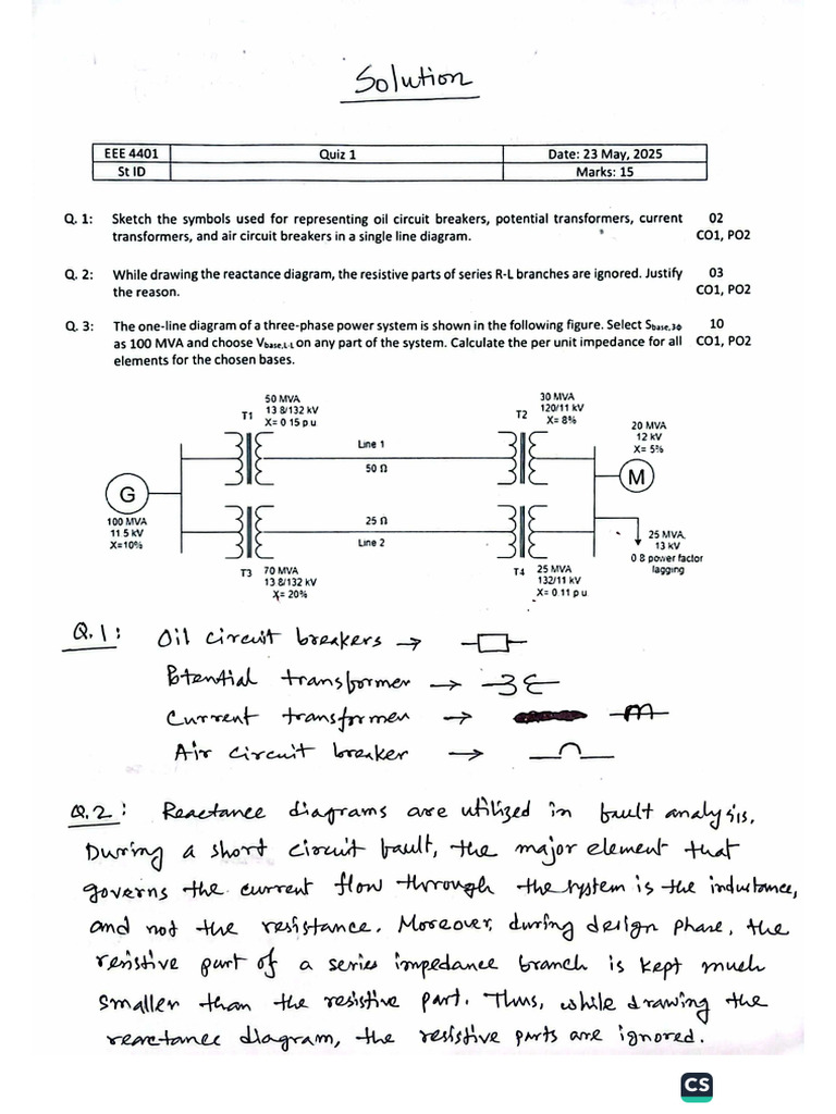 Quiz 1 Solution | PDF