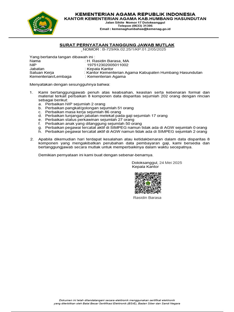 SPTJM Rekon Agw Dan Simpeg 2025 | PDF