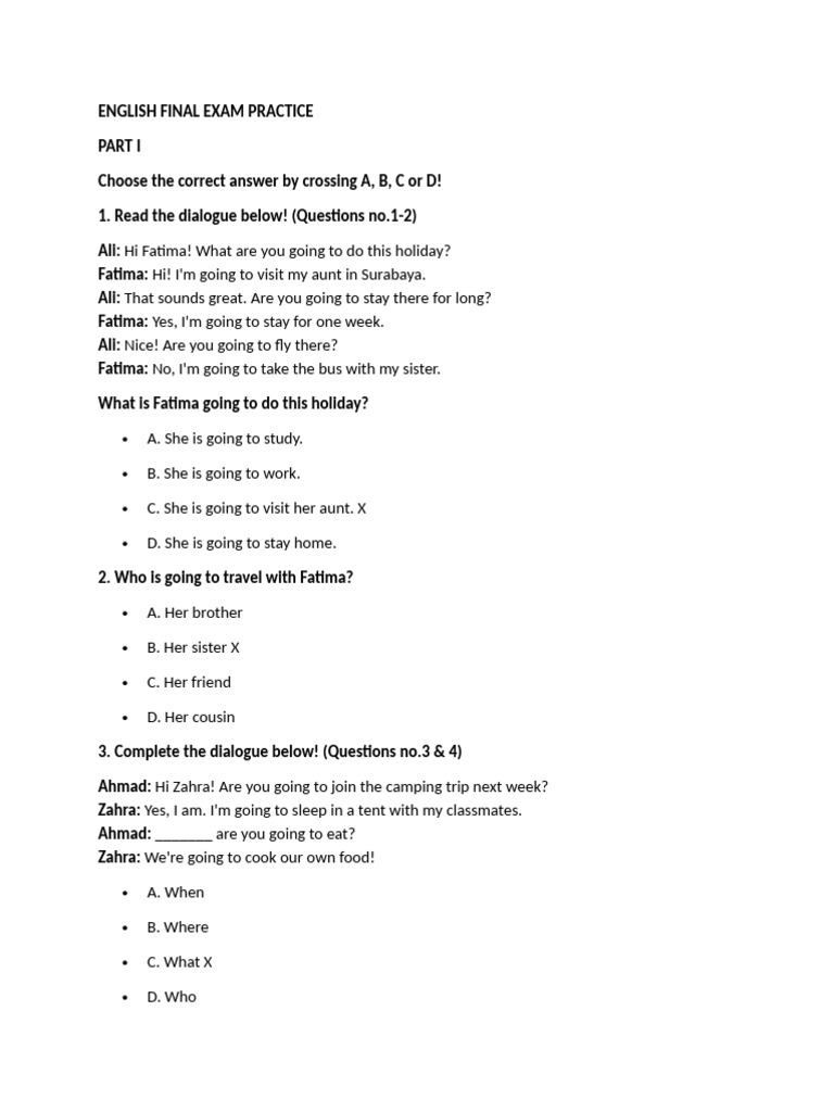 English Practice Test For Sat - 3rd Grade | PDF | Verb | Linguistic ...