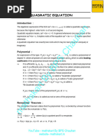 Further Math - A Level - Roots of Polynomials - Notes & Worksheet | PDF ...