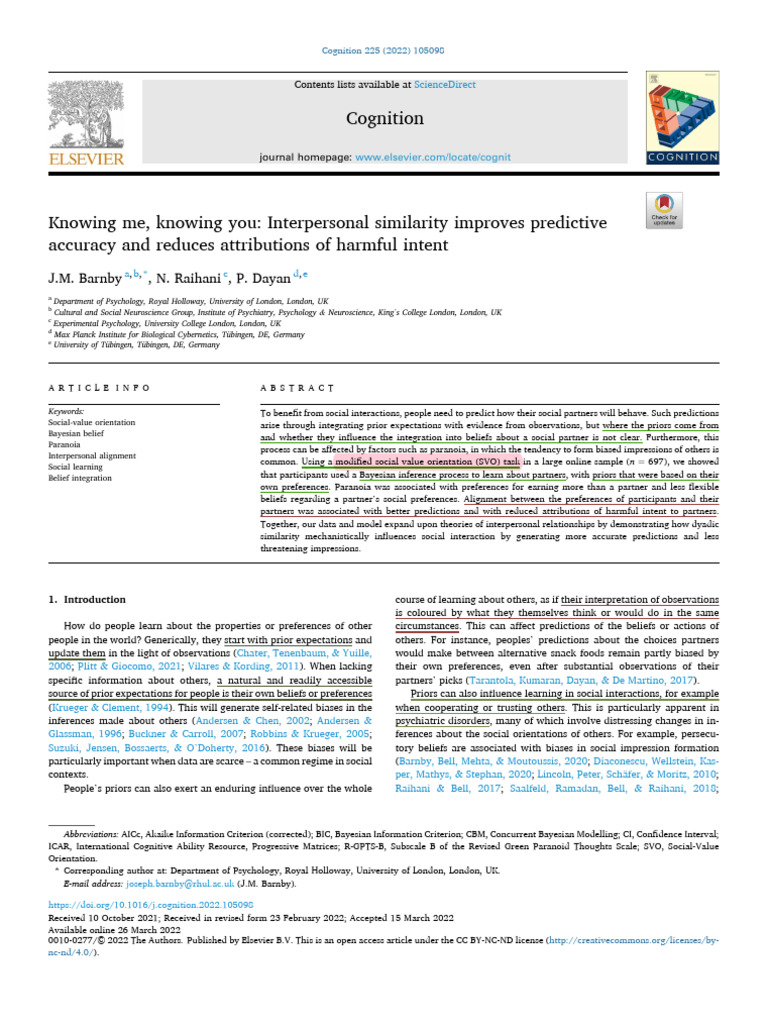 2022-Knowing Me, Knowing You Interpersonal Similarity Improves Predictive Accuracy and Reduces ...