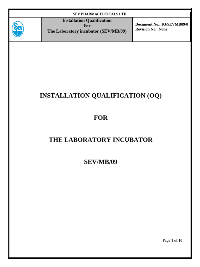 Newtronic Incubator Installation Qualification | PDF | Verification And ...
