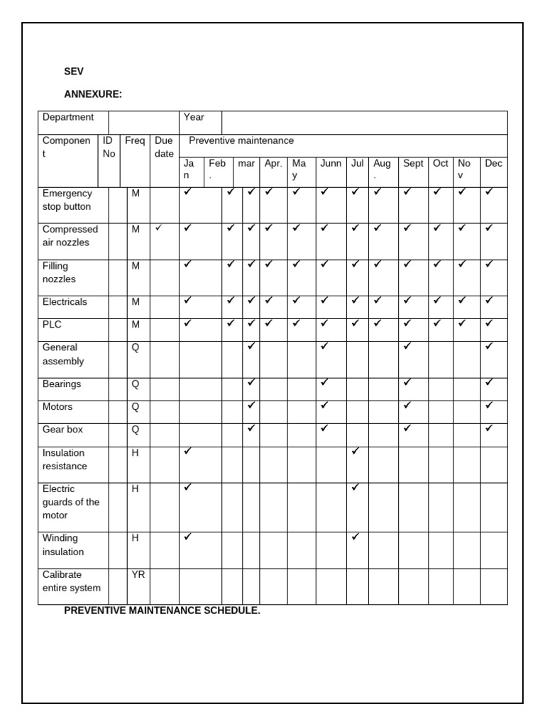 Heavy Truck PM Service Schedule | PDF