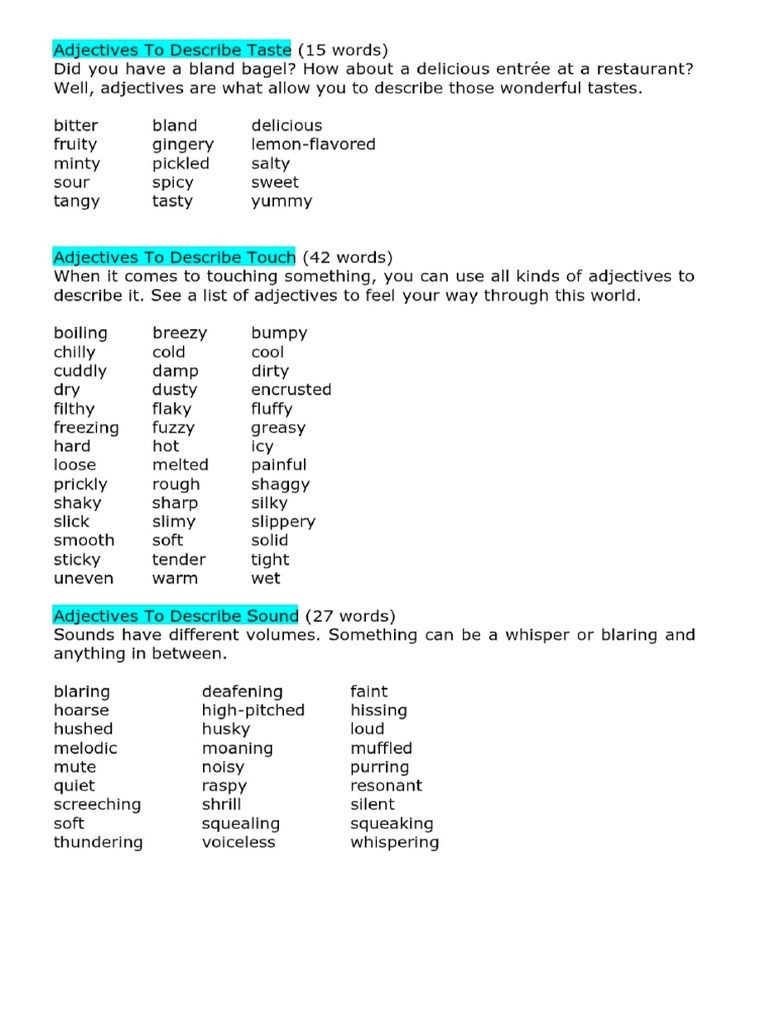 Imagery Wordwall | PDF