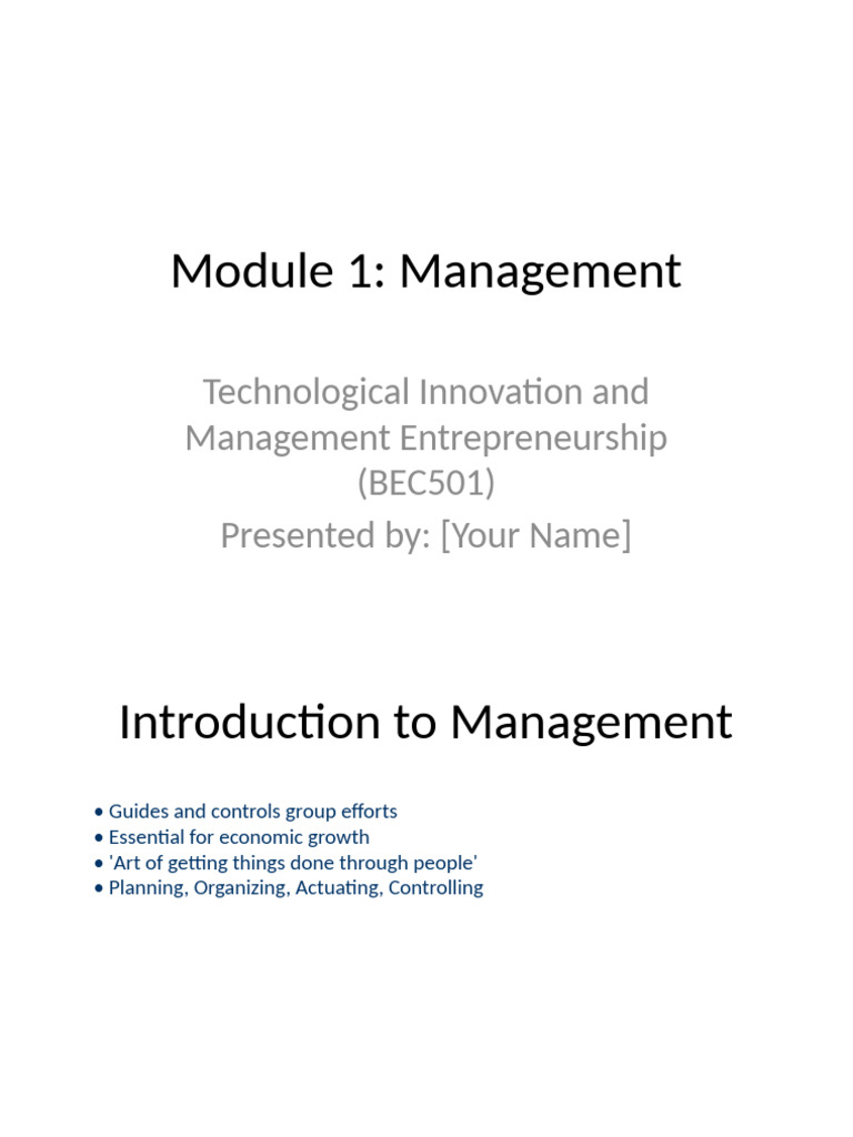 Introduction to Management Principles | PDF | Entrepreneurship ...