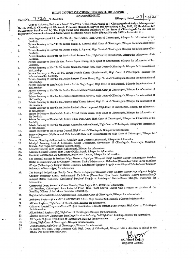 ESakshya Management Rules 2025-Chattisgarh | PDF
