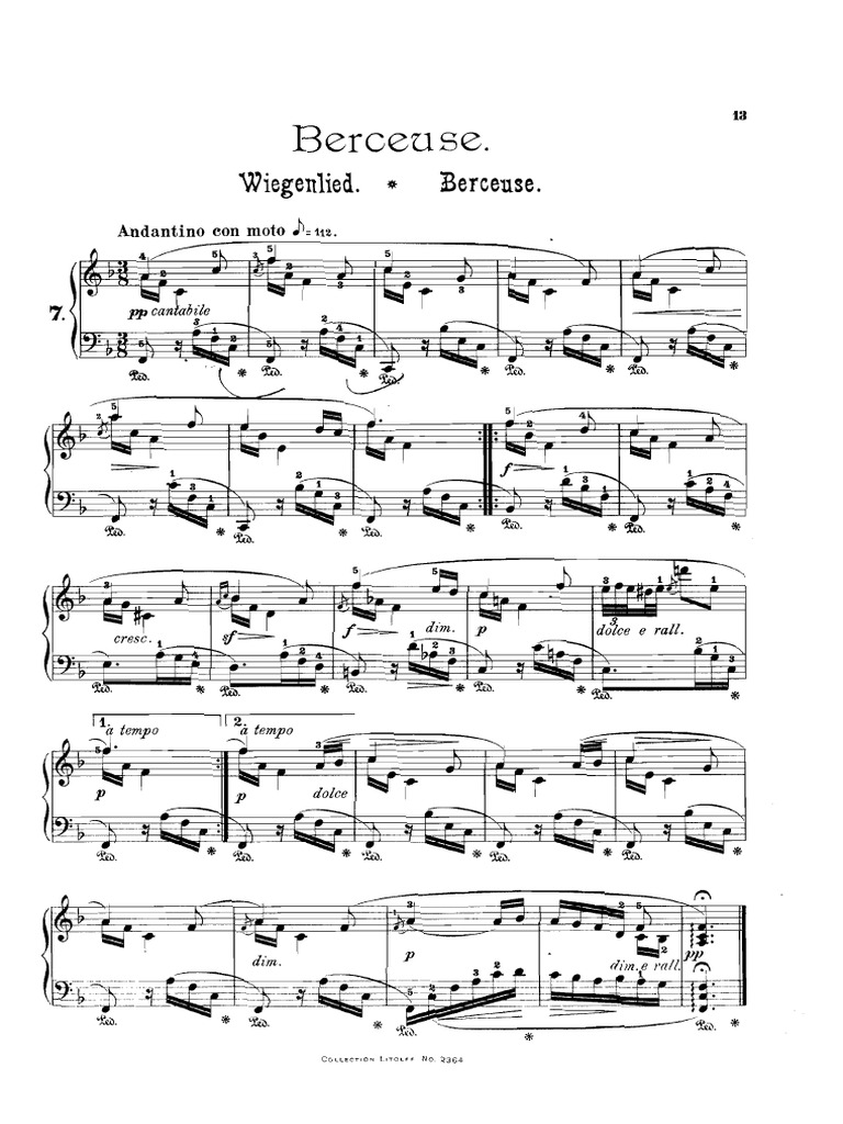 Burgmuller Op.109 13 | PDF