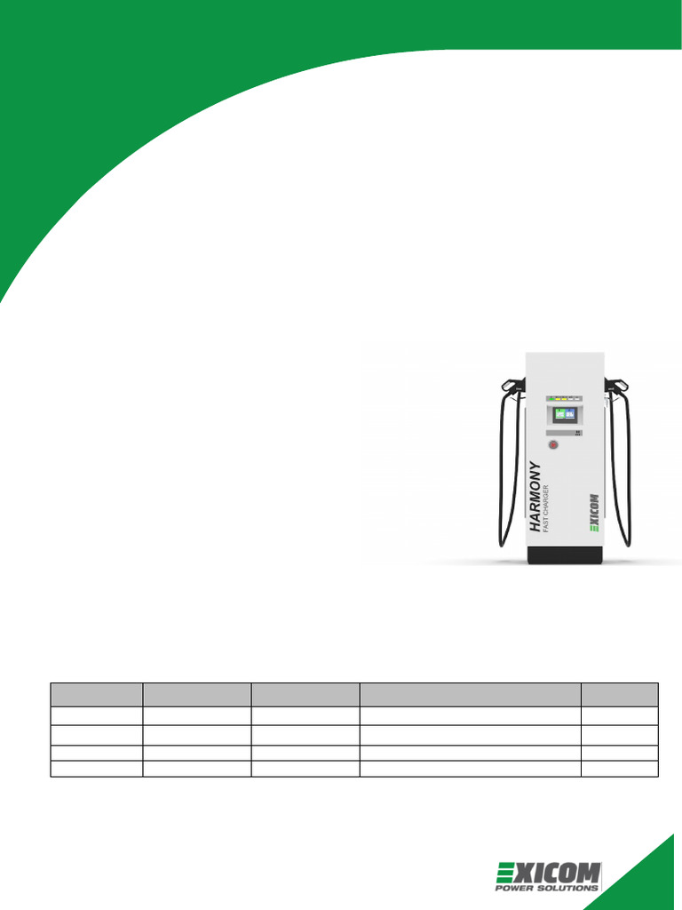 60 KW Exicom Ev DC Harmony Fast Charger | PDF | Battery Charger ...