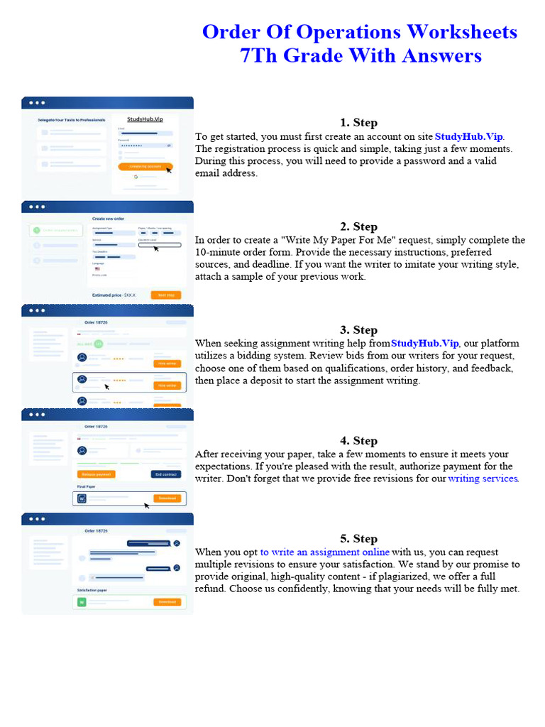 Order of Operations Worksheets 7Th Grade With Answers | PDF | Helium ...