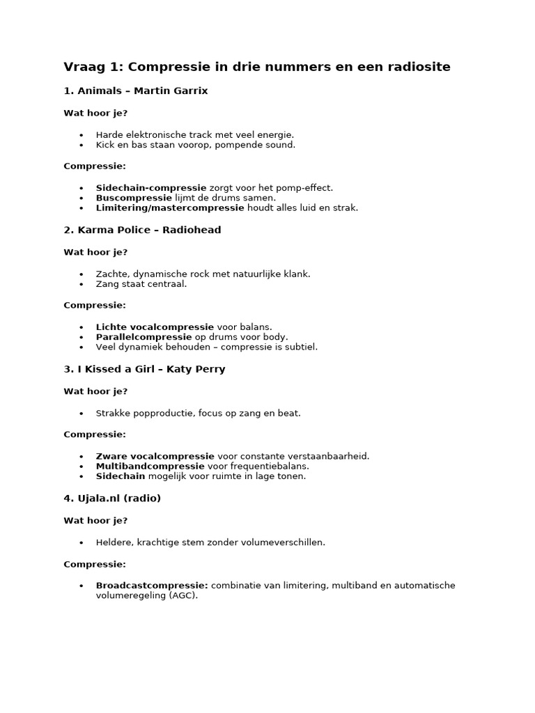 Compressie Opdracht | PDF