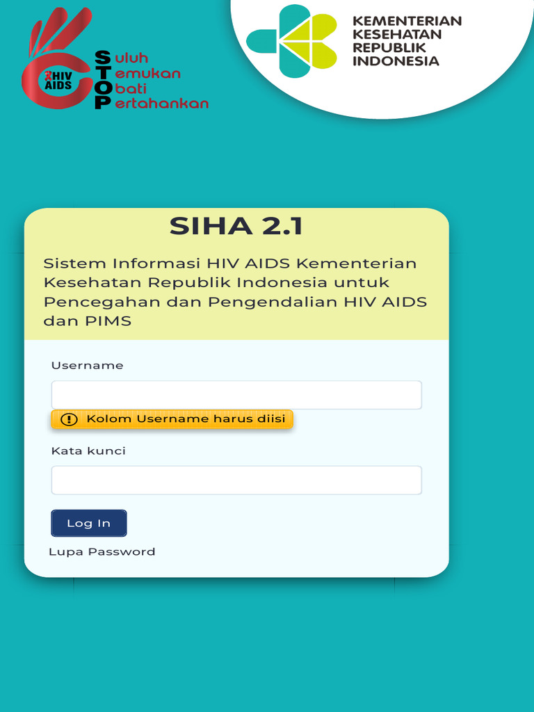 Panduan Login SIHA 2.1 Kemenkes | PDF