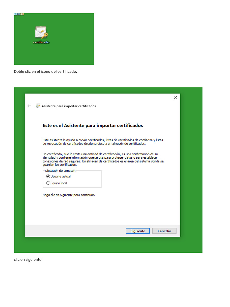 Instalación Certificado Digital | PDF
