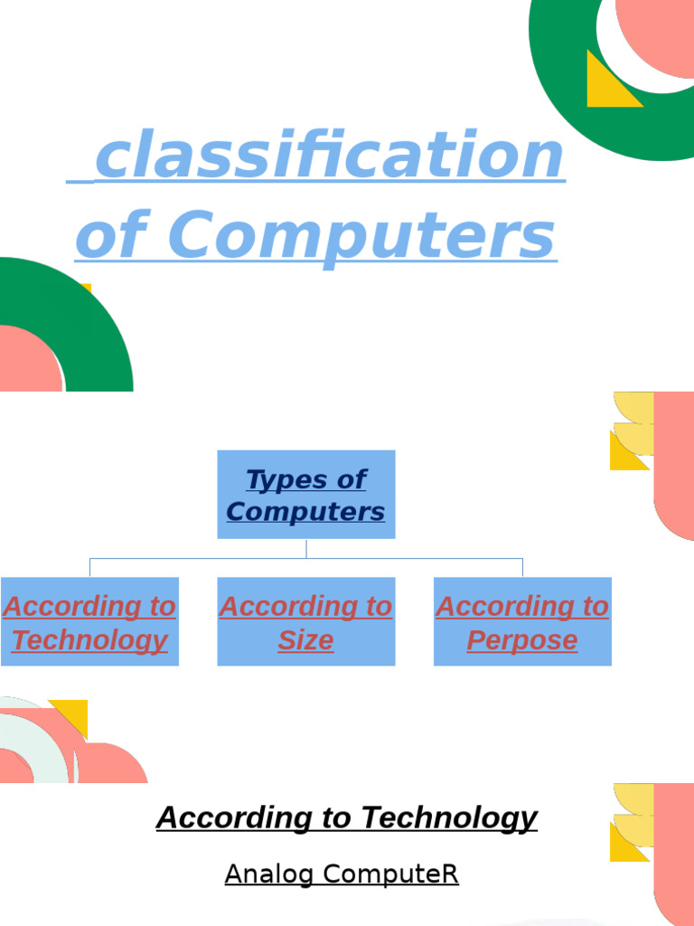 Classification of Computer | PDF