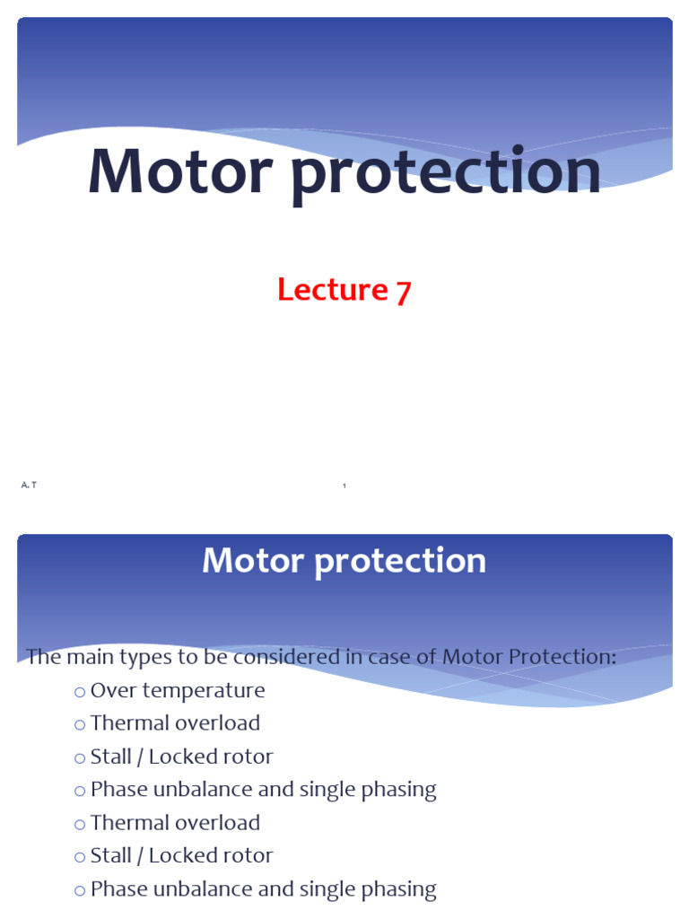 Slide 7 Motor Protec | PDF | Electric Motor | Transformer