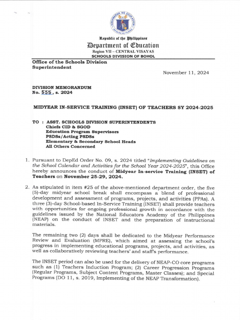 DM-No.-555-s.-2024 INSET | PDF