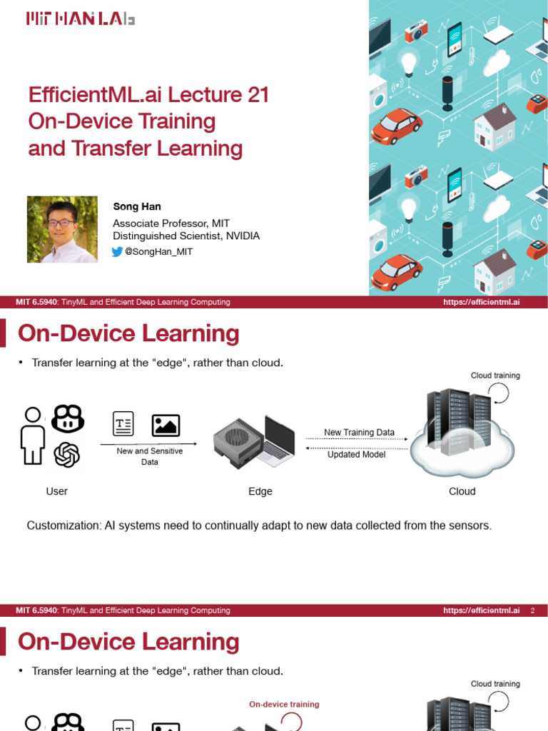 4) - Lec21 On Device Training and Transfer Learning | PDF | Deep Learning | Applied Mathematics