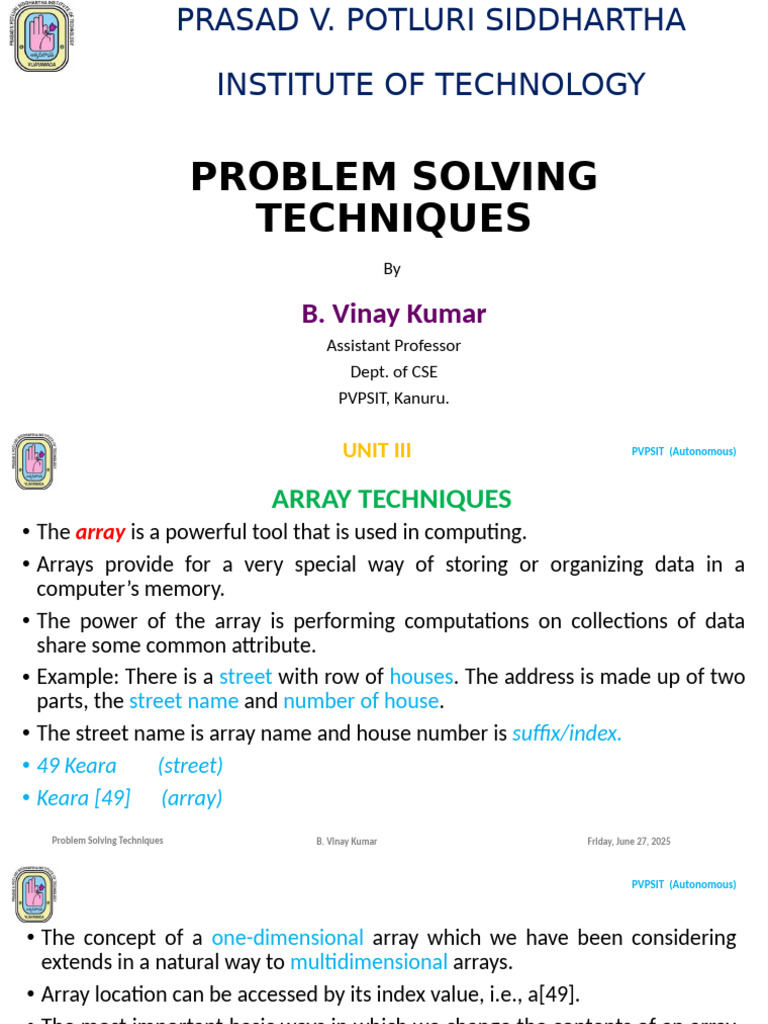1 Array Order Reversal | PDF | Computing | Computer Science