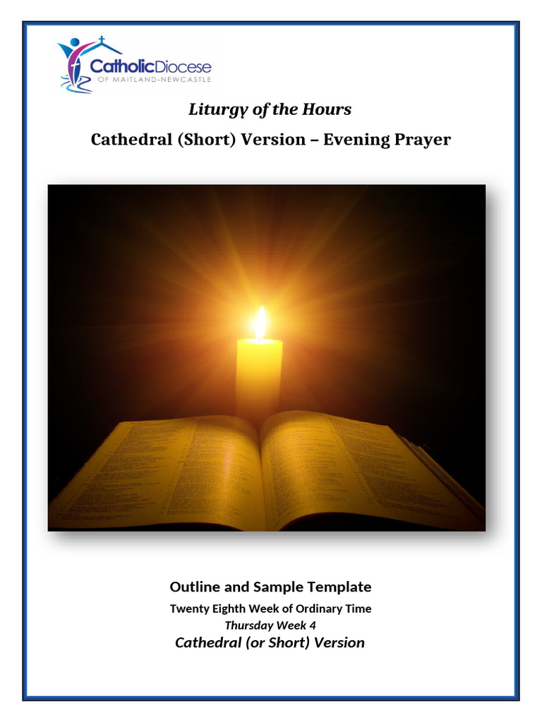 Evening Prayer Template for Liturgy | PDF | Prayer | Christian Worship ...