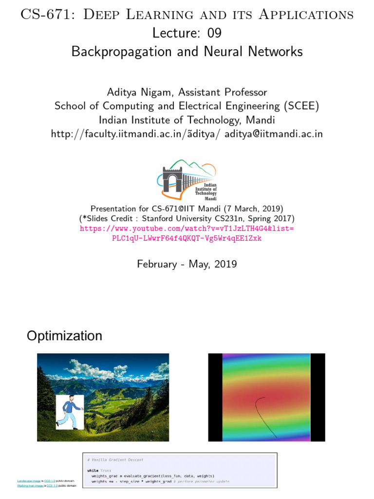 Backpropagation and Neural Networks | PDF | Machine Learning | Computational Science