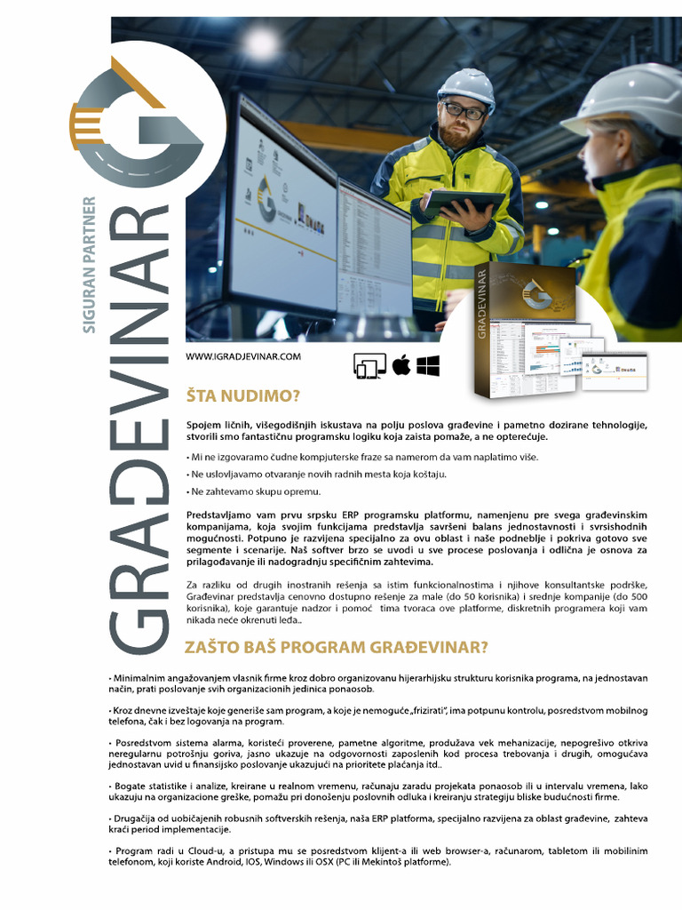 Gradjevinar Prezentacija | PDF