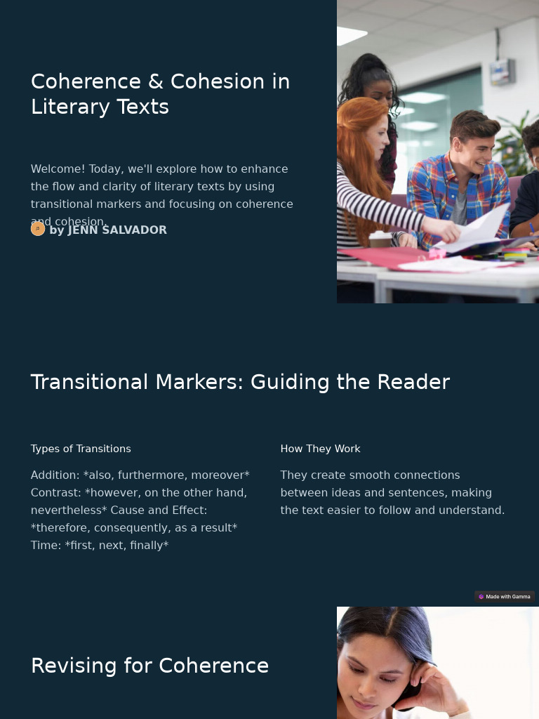 Coherence and Cohesion in Literary Texts | PDF | Plot (Narrative)