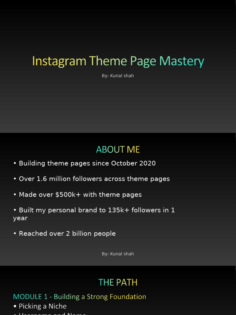 Instagram Theme Page Mastery Document | PDF | Mass Media | Human ...