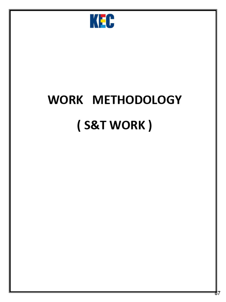 Work Methodology For S&T Work | PDF | Relay | Electrical Wiring