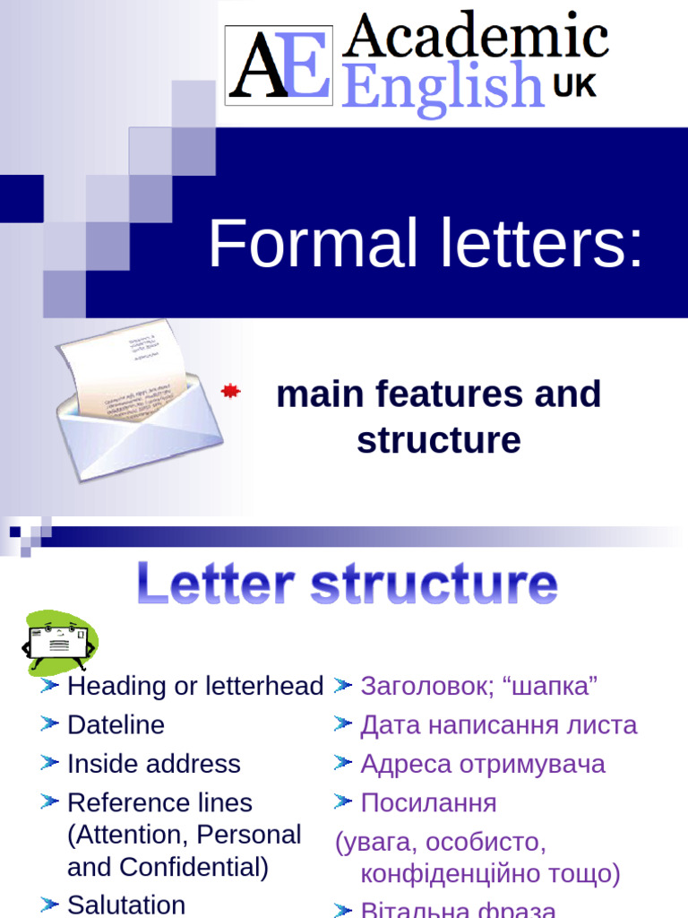 Formal Letters Features Structure | PDF | Typographical Symbols ...