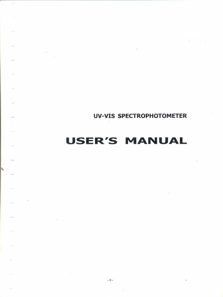 Manual - Uv Basic Spectrophotometer | PDF